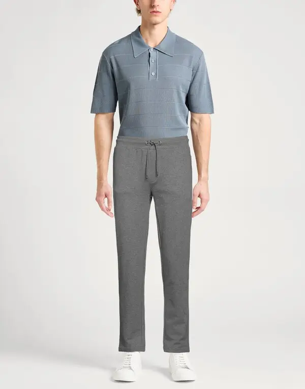 Emporio Armani Midnight Cotton, Polyester, Elastane Tapered Leg Sweatpants - Grey