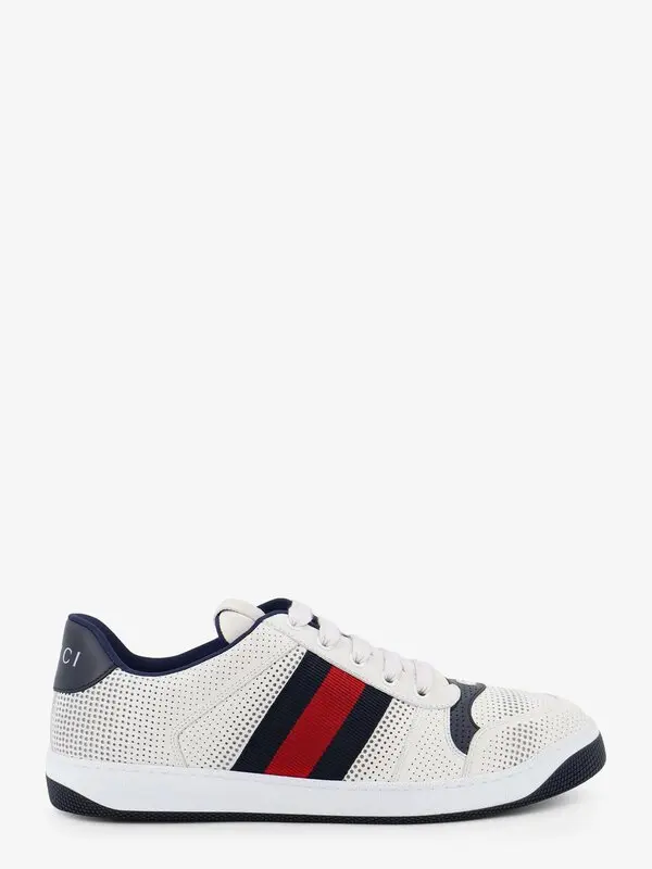 Gucci Screener Leather Sneakers - White