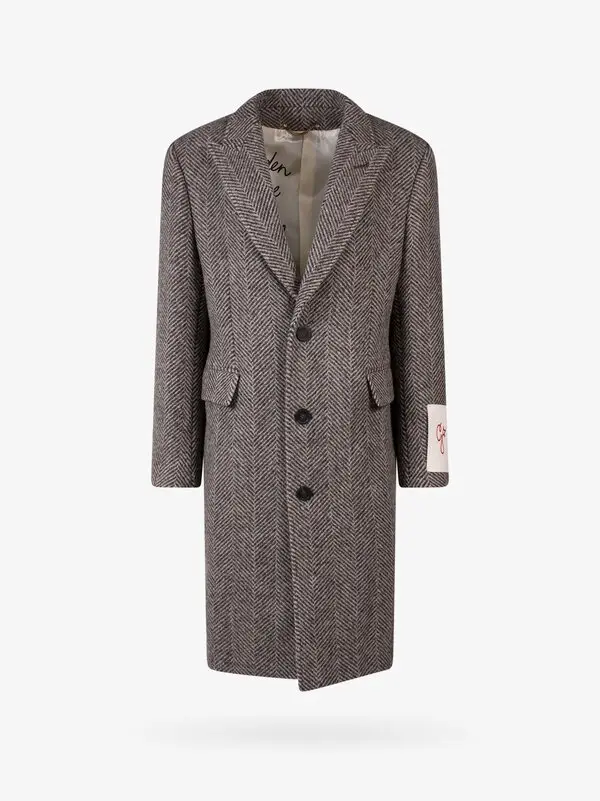 GOLDEN GOOSE Daster Virgin Wool Coat - Grey