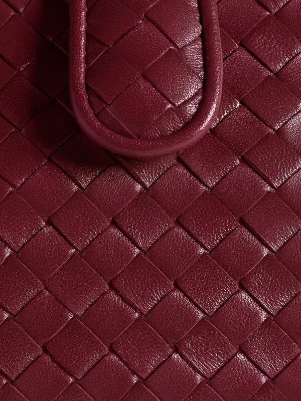 Bottega Veneta Lauren 1980 Intrecciato Leather Handbag - Purple
