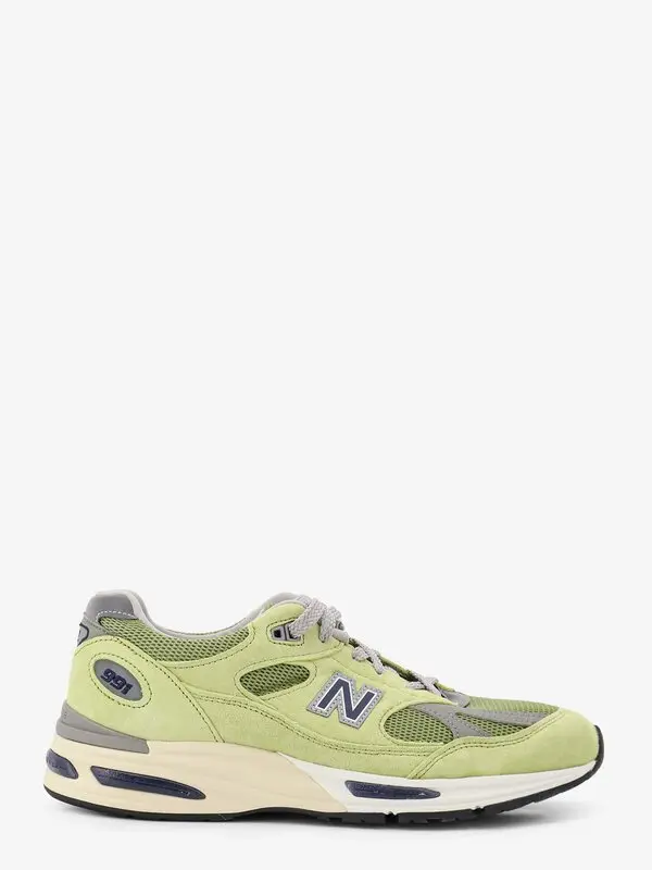 NEW BALANCE Mesh And Suede Sneakers With Side Logo - Green