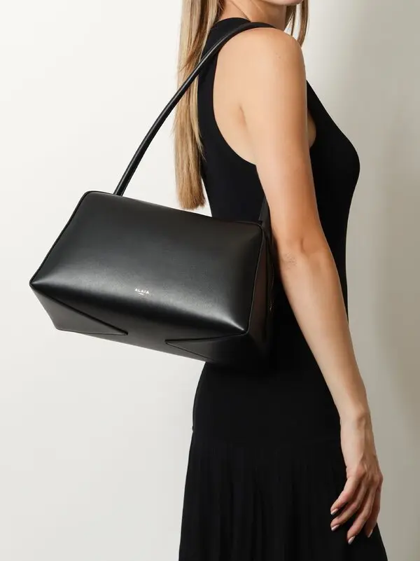 Alaïa Bouledogue Leather Shoulder Bag - Black