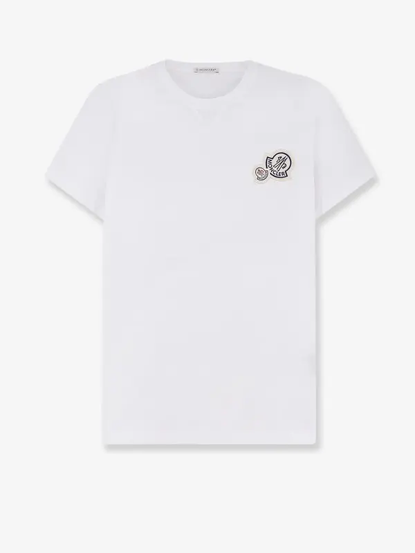 Moncler Cotton Tshirt With Logo Patch