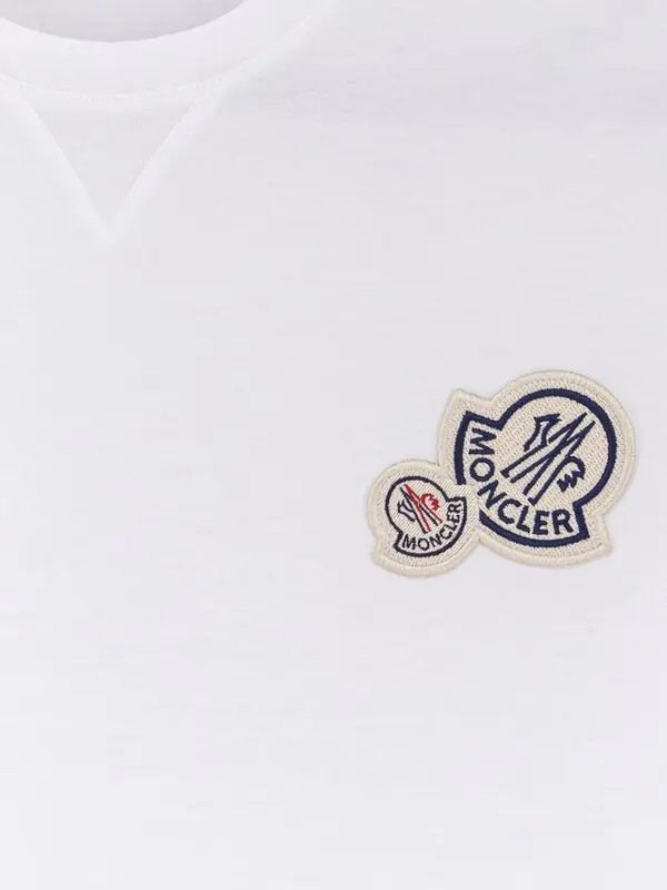 Moncler Cotton Tshirt With Logo Patch