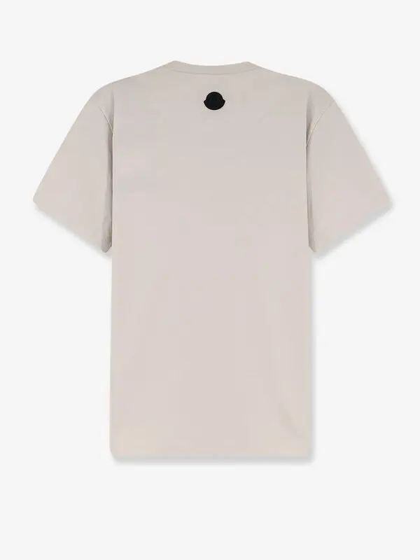 Moncler Cotton Tshirt With Front Logo Patch