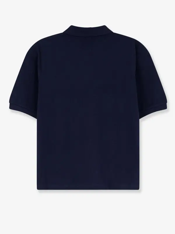 Miu Miu Cotton Polo Shirt With Front Embroidered Logo
