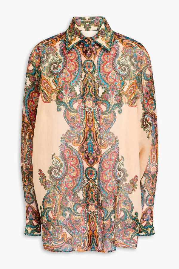 Zimmermann Paisley Print Ramie Shirt