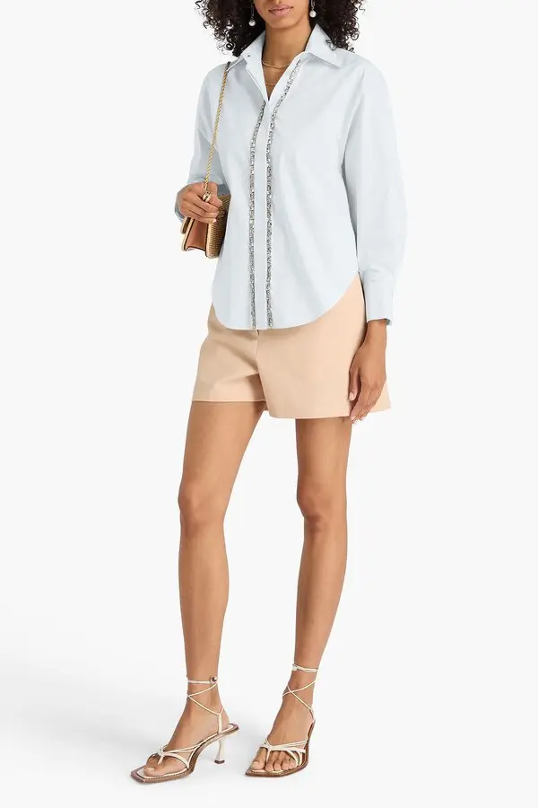 Zimmermann Embellished Cotton-poplin Shirt