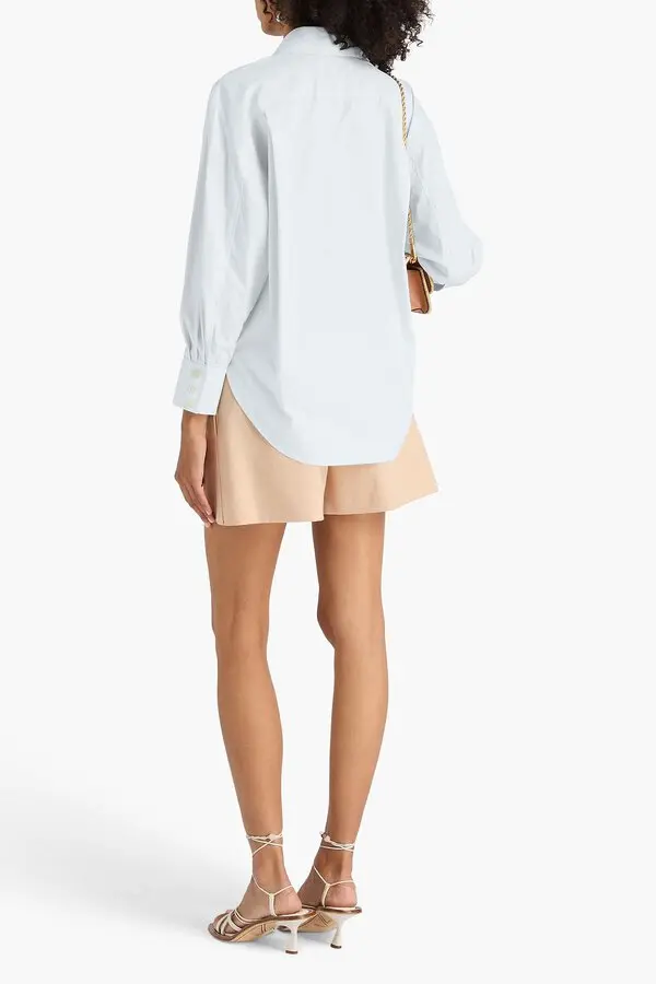 Zimmermann Embellished Cotton-poplin Shirt