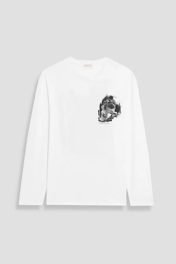 Alexander McQueen Printed Cottonjersey Tshirt