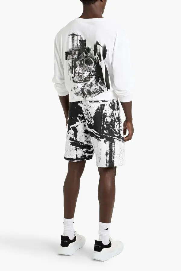 Alexander McQueen Printed Cottonjersey Tshirt