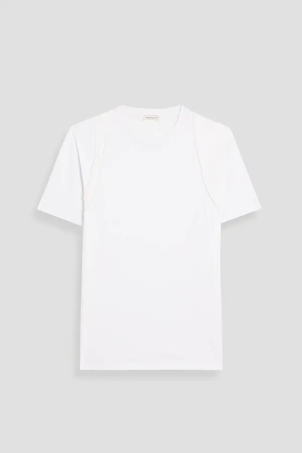 Alexander McQueen Paneled Cottonjersey Tshirt