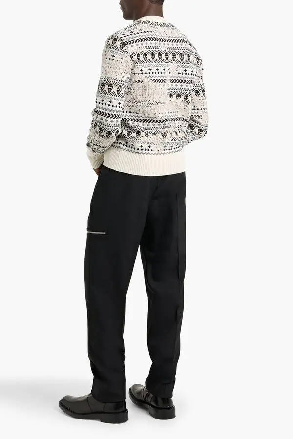 Alexander McQueen Jacquardknit Wool Sweater