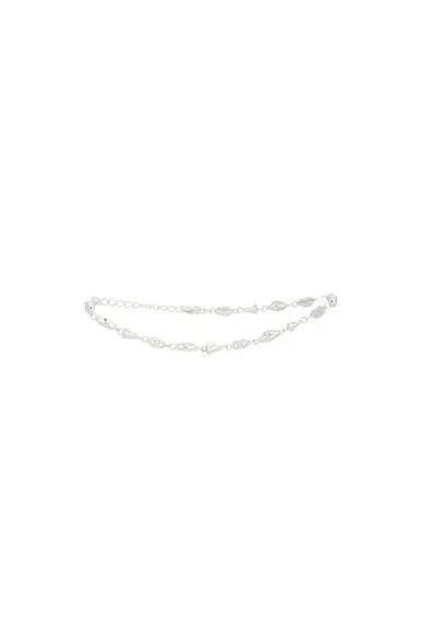 LOUIS ABEL Face Motif Anklet - Sterling Silver