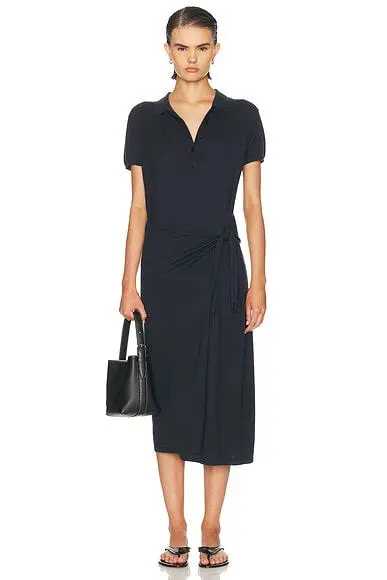 LISA YANG Anthea Dress - Navy