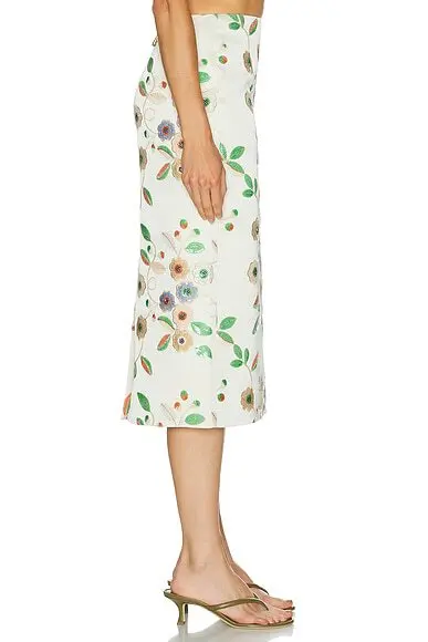 Alexis Lia Floral Sequin Embellished Midi Skirt - Floral Sequins