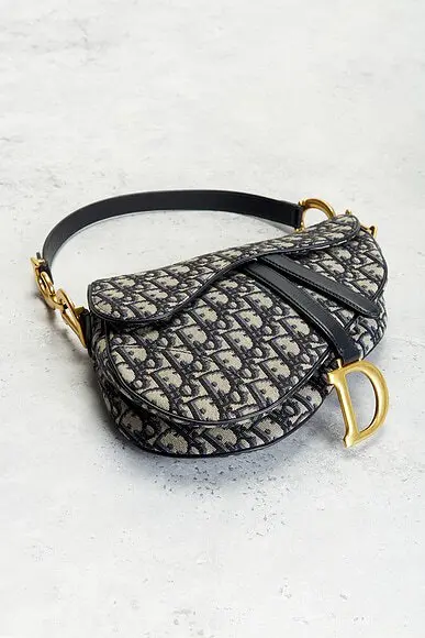 Dior Trotter Oblique Saddle Bag - Blue