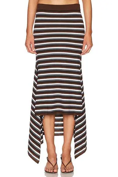 Monse Stripe Cascade Skirt