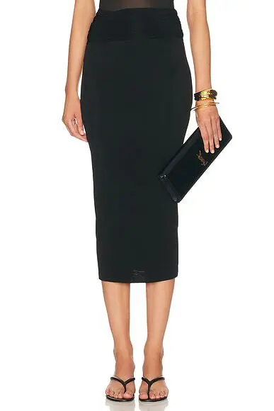 Wardrobe.NYC Translucent Midi Skirt