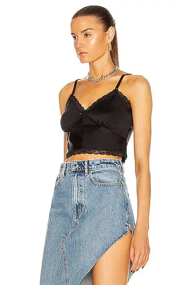Alexander Wang Lace Trim Fitted Cami Top