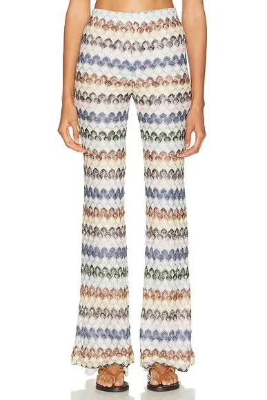 Missoni Metallic Knit Flare Pants