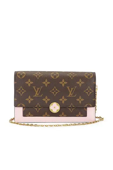 LOUIS VUITTON Monogram Flore Wallet On Chain