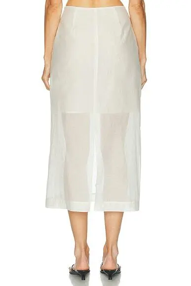 BY MALENE BIRGER Soft Organza Midi Skirt - Soft White