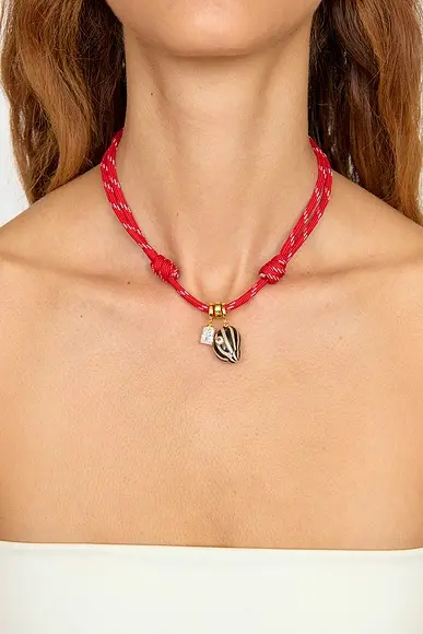 Éliou Marais Necklace With Shell And Crystal Embellishments