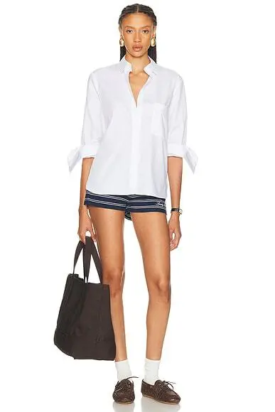 TWP Button-down Shirt With Chest Pocket And Button Cuffs