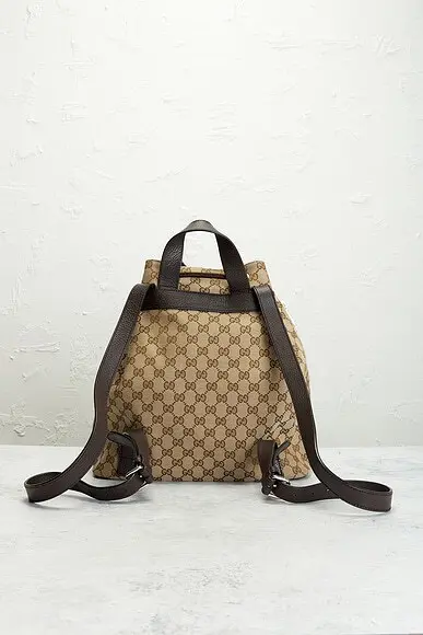 Gucci Gg Canvas Drawstring Backpack