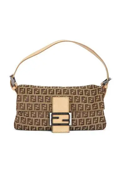 Fendi Zucchino Baguette Shoulder Bag