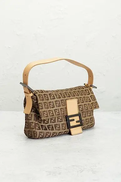 Fendi Zucchino Baguette Shoulder Bag