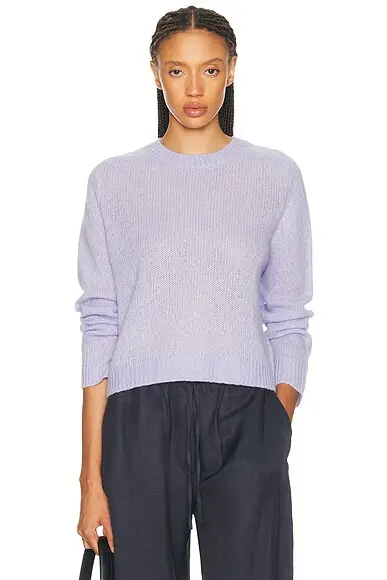 LISA YANG Solene Cashmere Silk Blend Sweater - Soft Lavender