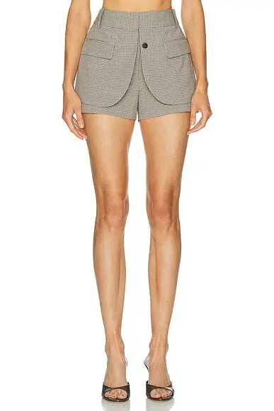 Monse Houndstooth Tailored Shorts
