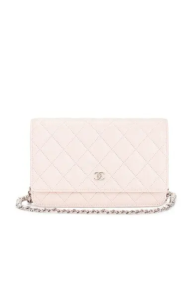 Chanel Caviar Wallet On Chain - Pink