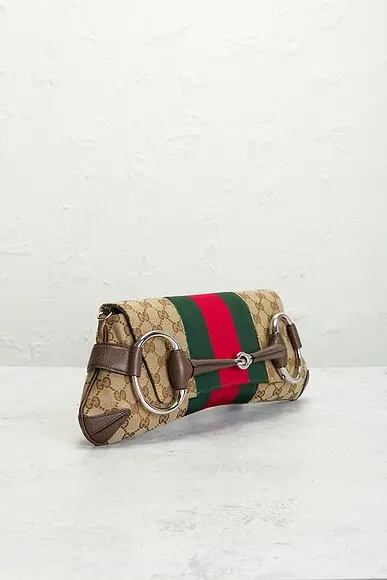 Gucci Horsebit Clutch - Brown