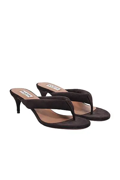 Alaïa Padded Suede Heeled Sandals