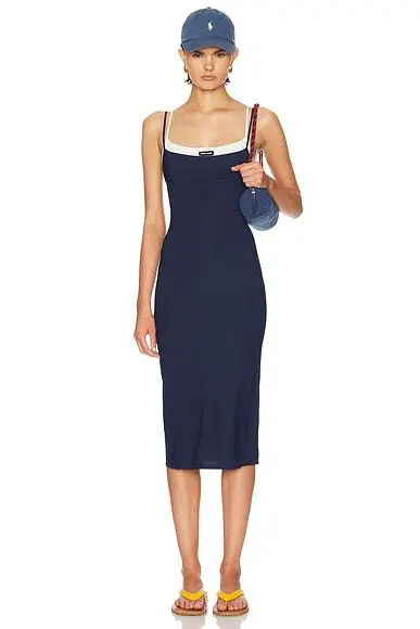 Miu Miu Jersey Stretch Midi Dress