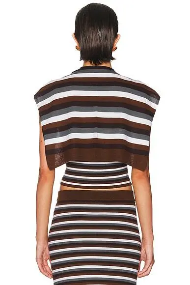 Monse Striped Tank Top And Cardigan Set