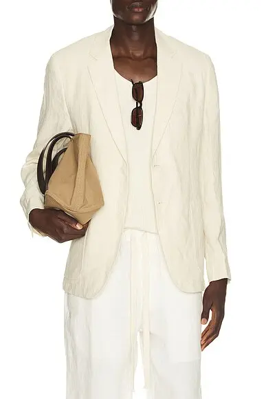 PERCIVAL Tailored Linen Blazer - Cream