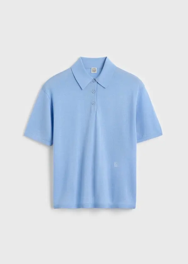 TOTEME Wool-silk Polo Shirt