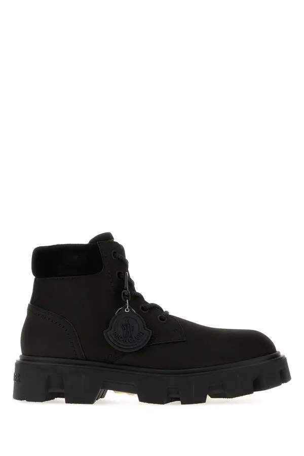 Moncler Suede Peak City Ankle Boots - Black