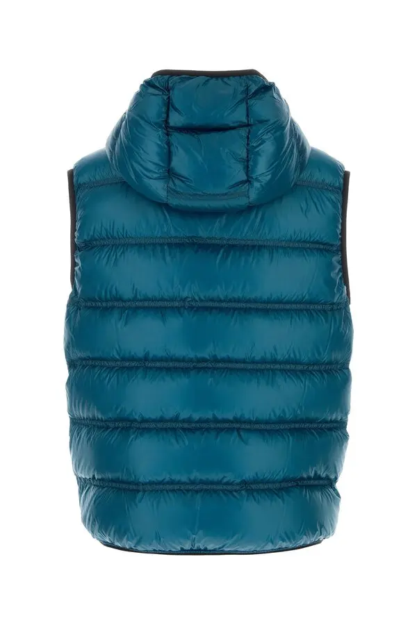 Moncler Petrol Nylon Sleeveless Pantestrel Down Jacket