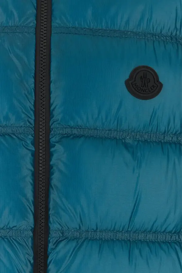 Moncler Petrol Nylon Sleeveless Pantestrel Down Jacket
