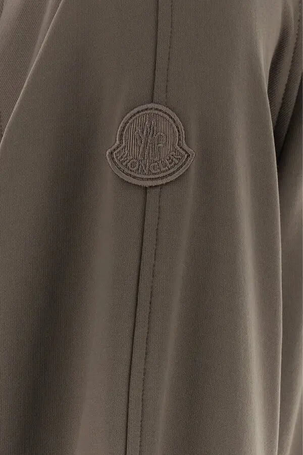 Moncler Cropped Zip-up Sweatshirt With Drawstring Hood