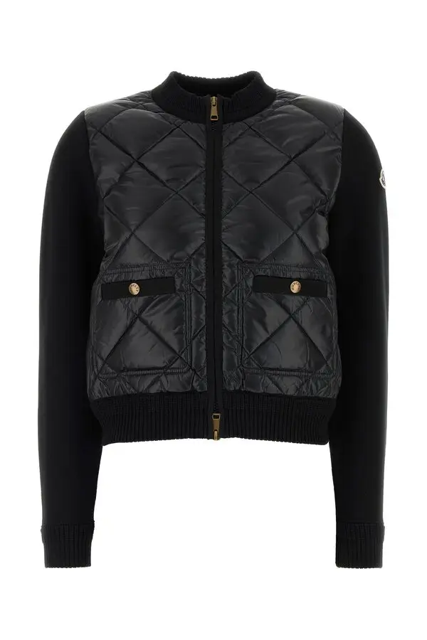 Moncler Cotton Cardigan - Black