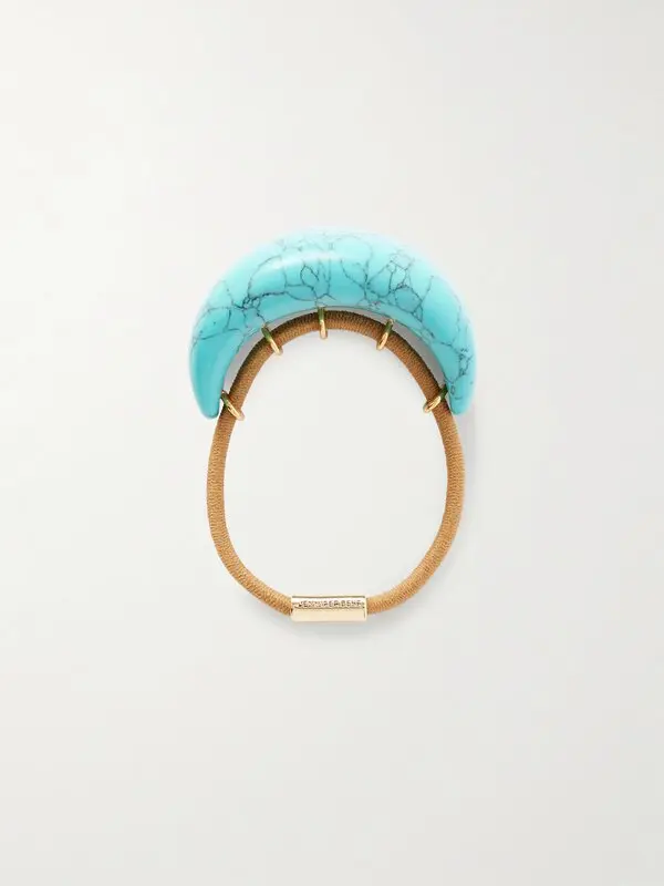 JENNIFER BEHR Winona Resin-embellished Hair Tie - Blue