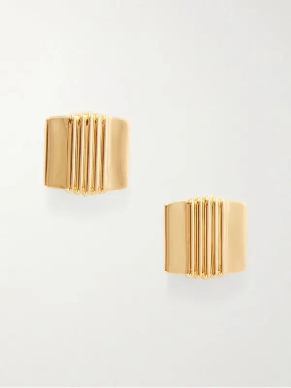 DEHANCHE Elysées -plated Brass Stud Earrings - Gold