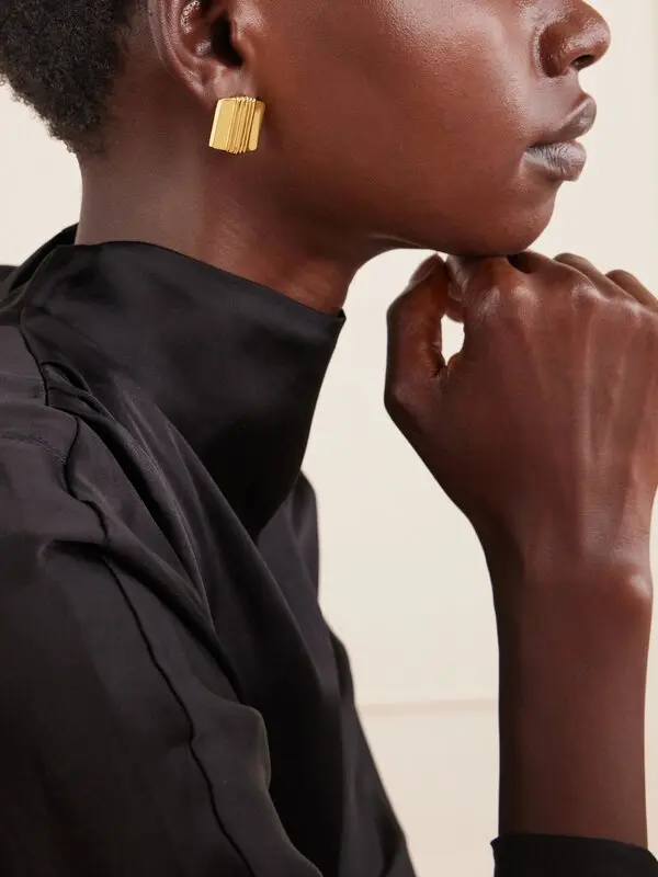 DEHANCHE Elysées -plated Brass Stud Earrings