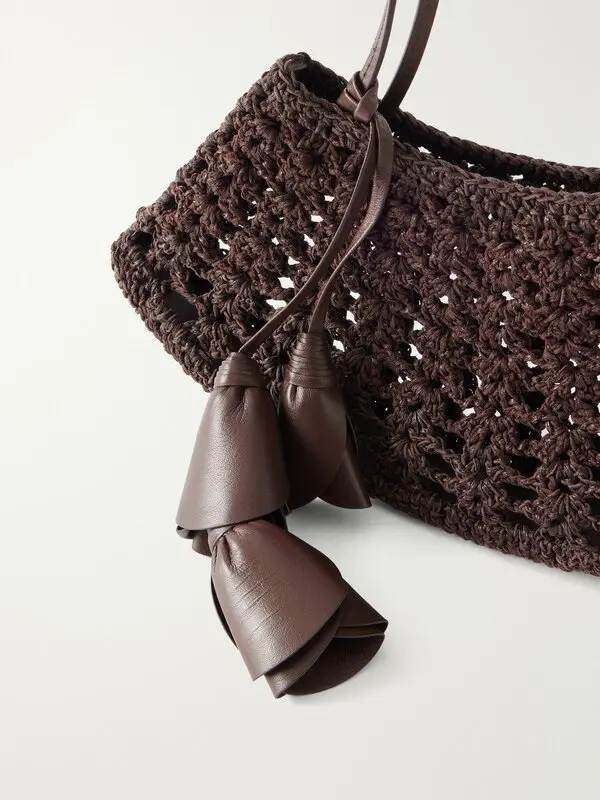 Magda Butrym Maya Crocheted Shoulder Bag - Brown